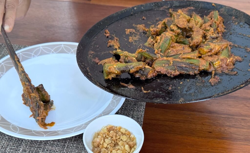 Tawa Bhindi, a tempting spice-infused Okra curry, a flavorful Indian Cuisine - Veg Cooking Tips